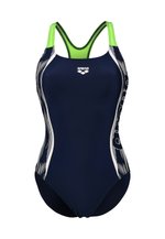 Arena PRO BACK GRAPHIC - Maillot de bain - navy soft green/bleu ...