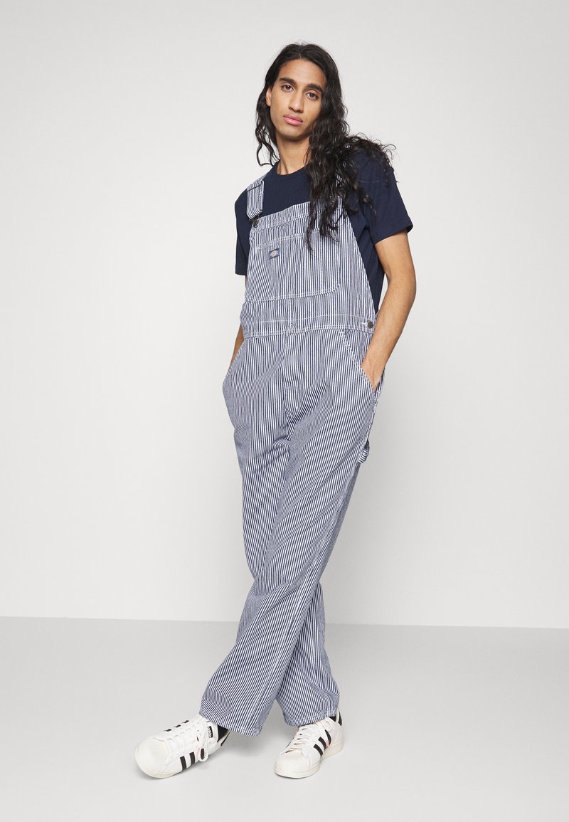 Dickies Classic Hickory Unisex Dungarees Blue Denim Uk