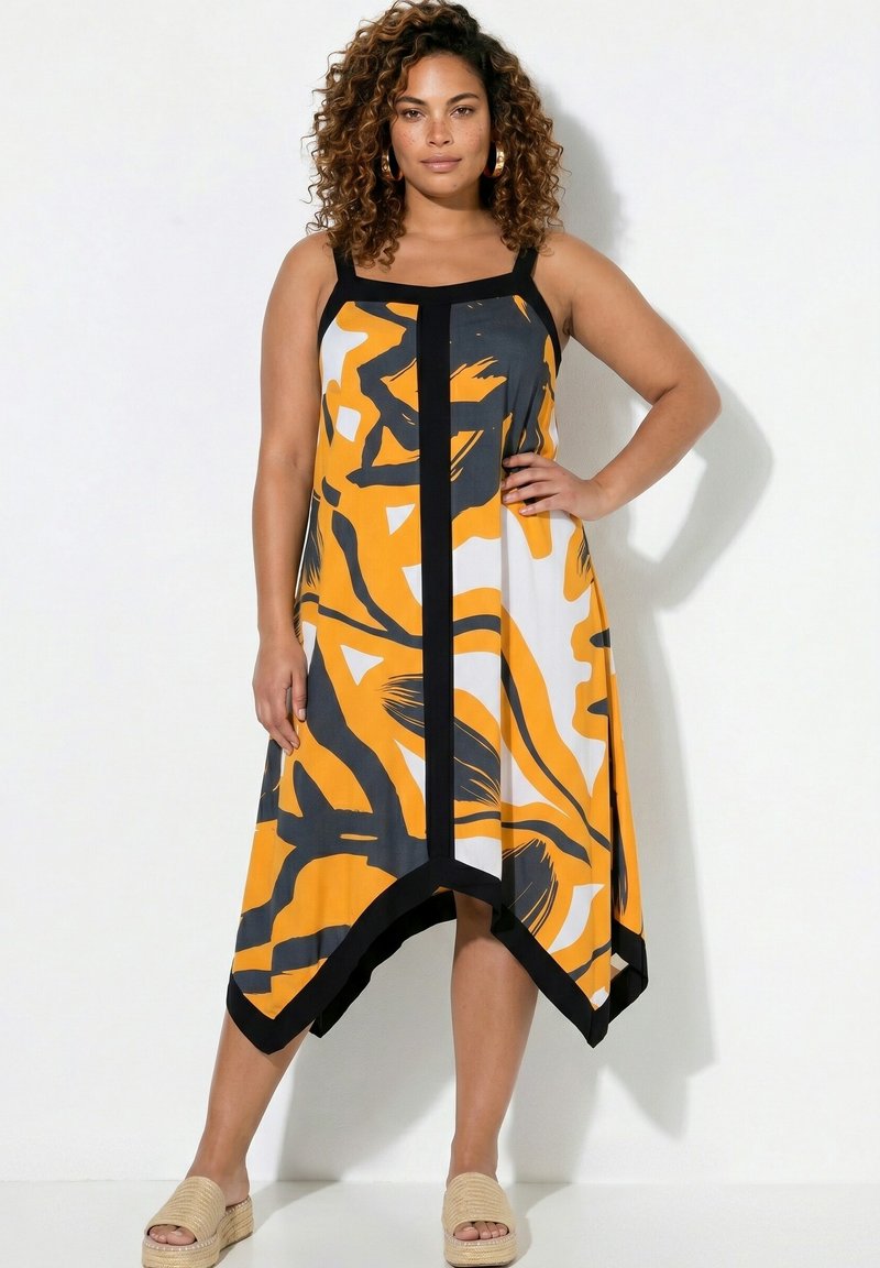 Angel of Style MAXI JERSEY DRESS, SLEEVELESS A-LINE, FLORAL PATTERN ...