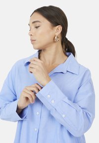 Brave Soul COLLARED - Hemdbluse - blue/blau - Zalando