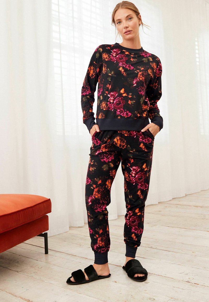 Next SET - Pijama - black floral/negro - Zalando.es