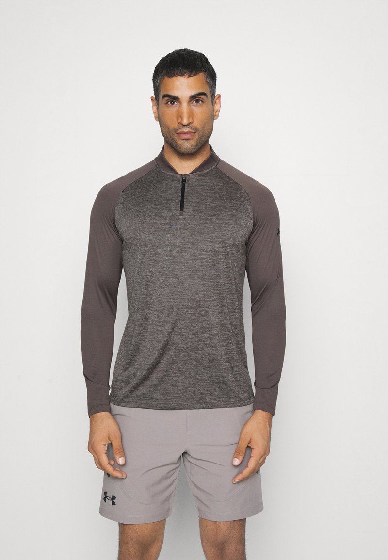 Under Armour TECH 2.0 NOVELTY ZIP - Long sleeved top - fresh clay/black ...