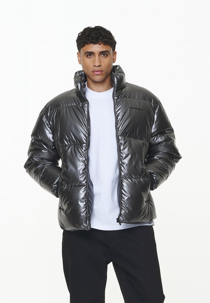 Pegador SOLIN GLOSSY PUFFER JACKET - Winter jacket - dark chrome ...