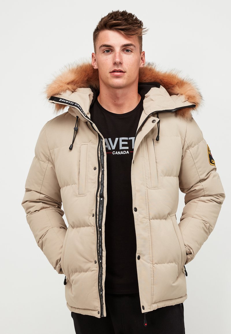 Alessandro Zavetti OSHAWA PUFFER PARKA JACKET - Winter jacket - stone ...