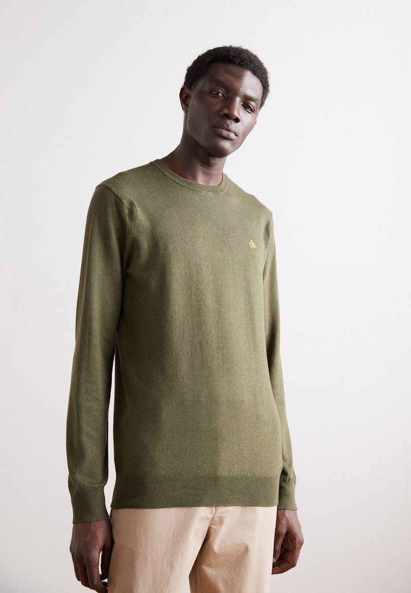Scotch & Soda ESSENTIALS CREW NECK - Strickpullover - field green ...
