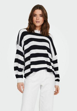 b.young BYMILO STRIPE 3 - Pullover - cadmium green mix/écru - ZALANDO.FR