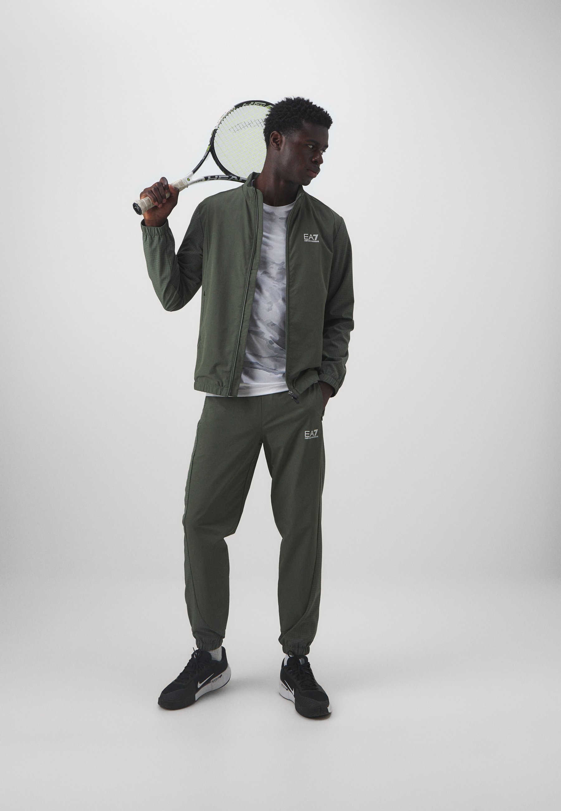 Khaki green armani tracksuit store