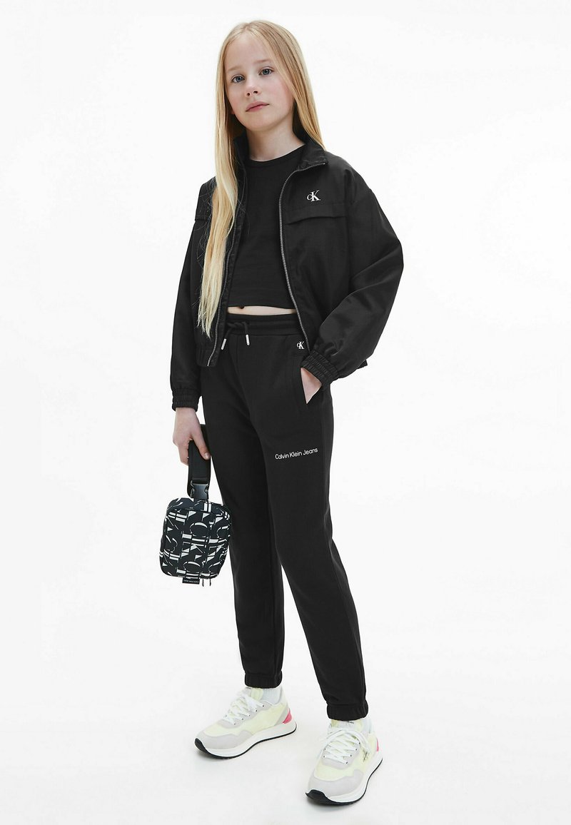 Calvin Klein Jeans Logo Tracksuit Bottoms Ck Black Black Zalando