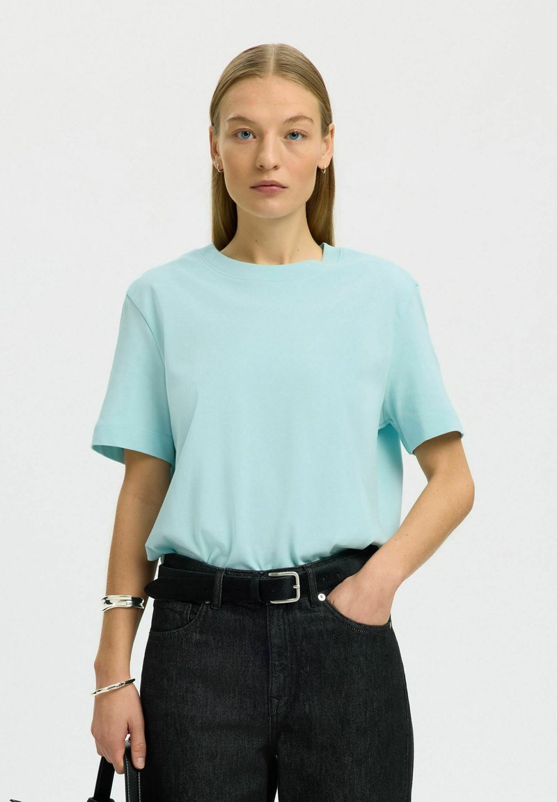Selected Femme - T-shirt basic/jasnoniebieski - Zalando.pl