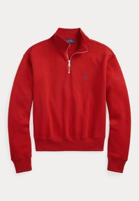 Polo Ralph Lauren FLEECE QUARTER ZIP - Sweatshirt - madison red/red ...