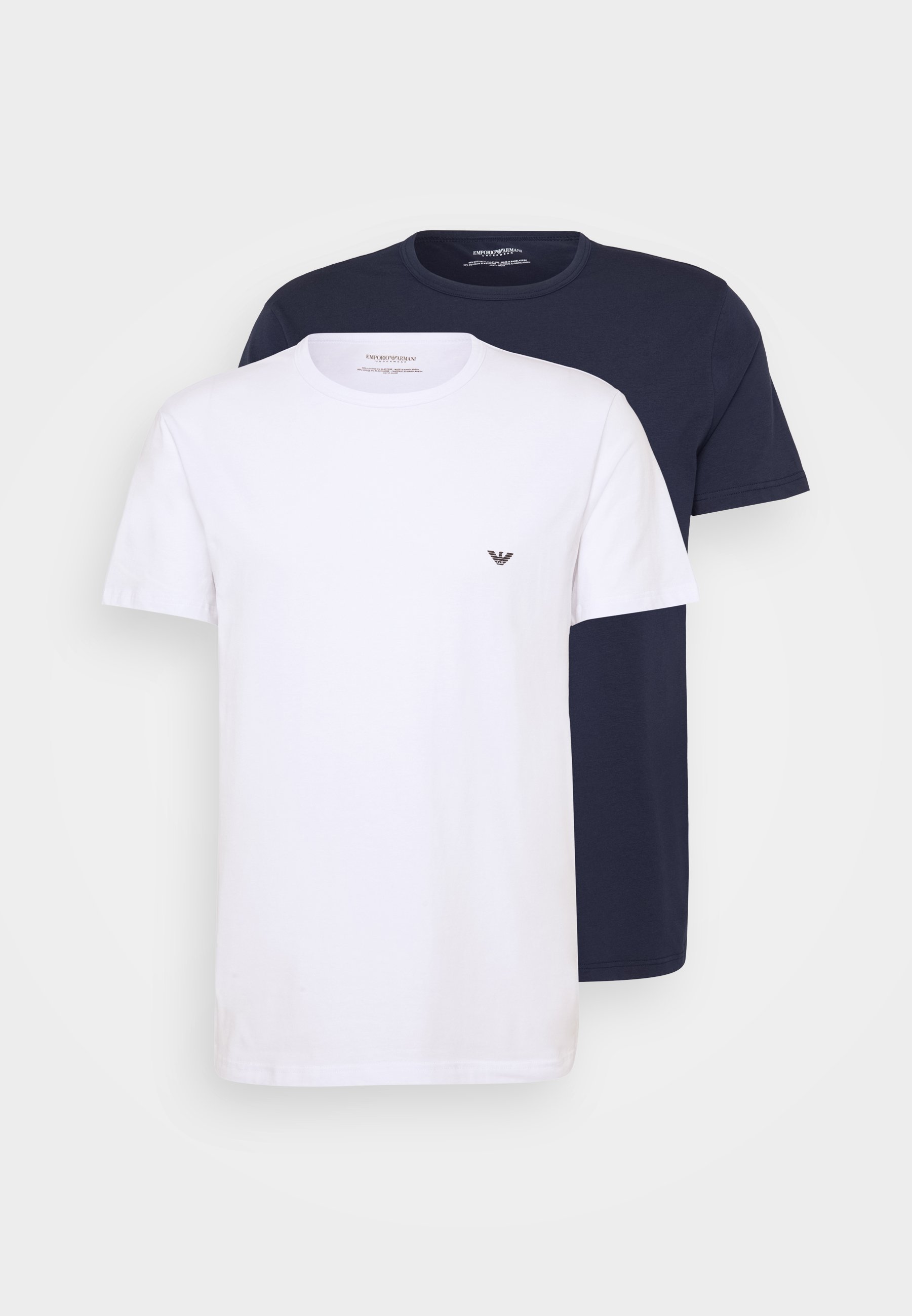 Emporio Armani CREW NECK 2 PACK Caraco white dark blue blanc ZALANDO.FR