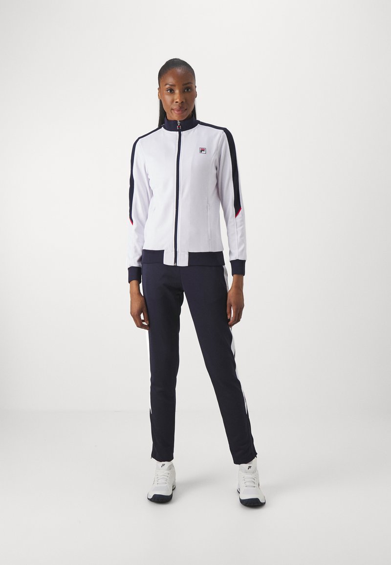 Fila TRACKSUIT MANUELA - Tracksuit - white/navy/white - Zalando.de