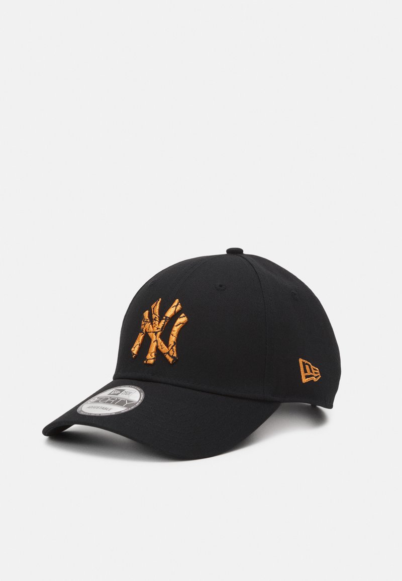 New Era MARBLE INFILL 9FORTY UNISEX - Cap - black/orange/schwarz ...