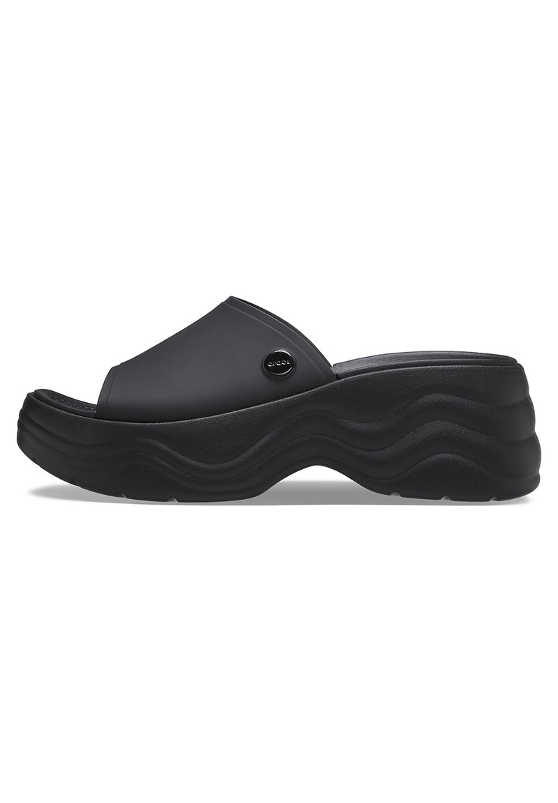 Crocs SKYLINE SLIDE - Heeled mules - black - Zalando.ie