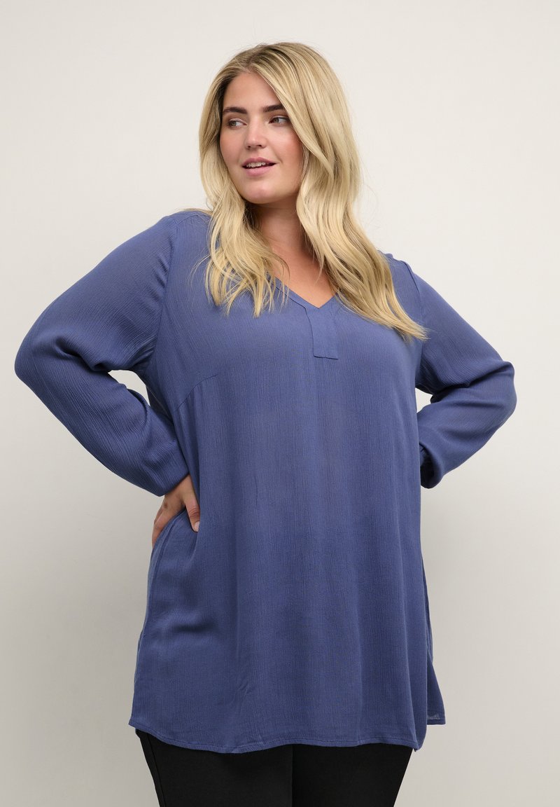Kaffe Curve AMI LS - Tunika - vintage indigo/blå - Zalando.se
