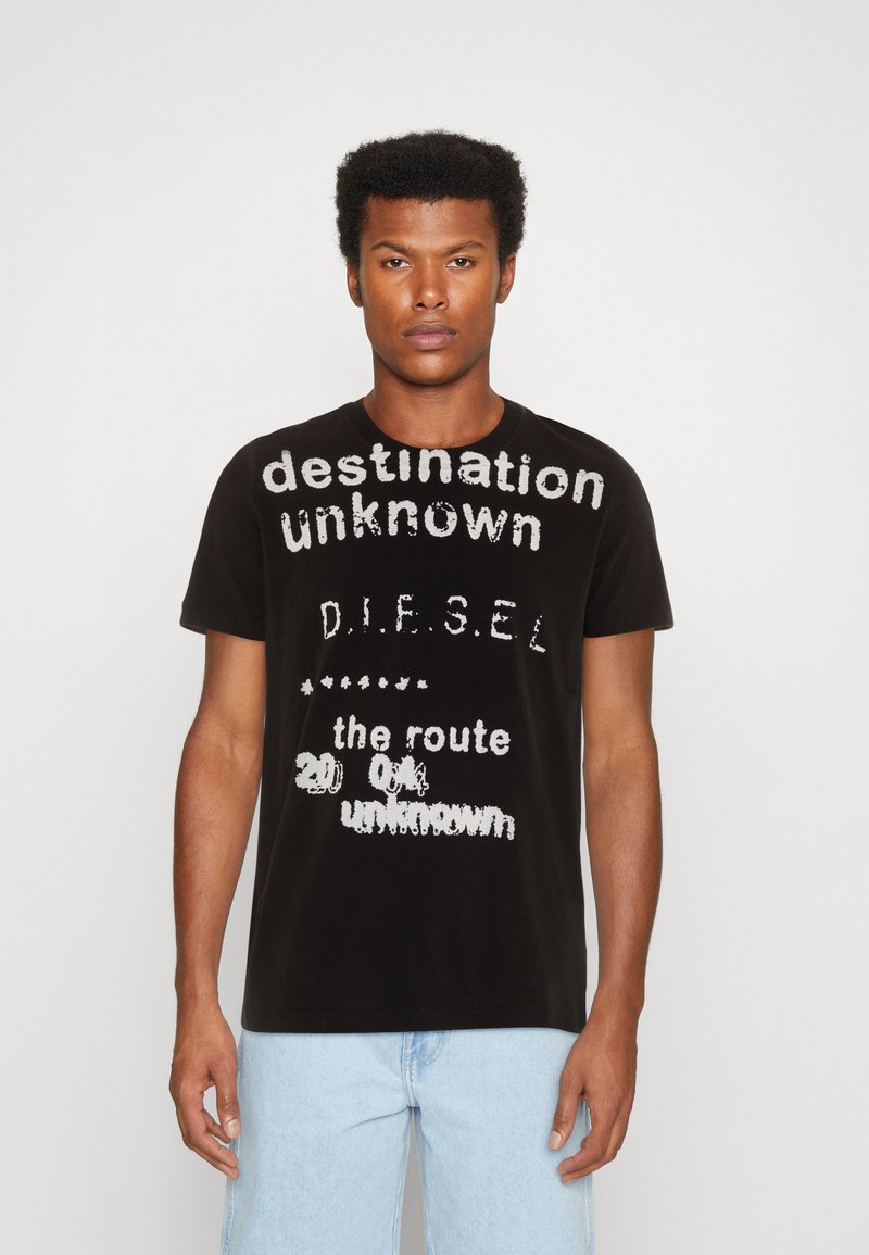 Diesel T-DIEGOR-K63 UNISEX - Print T-shirt - black - Zalando.co.uk