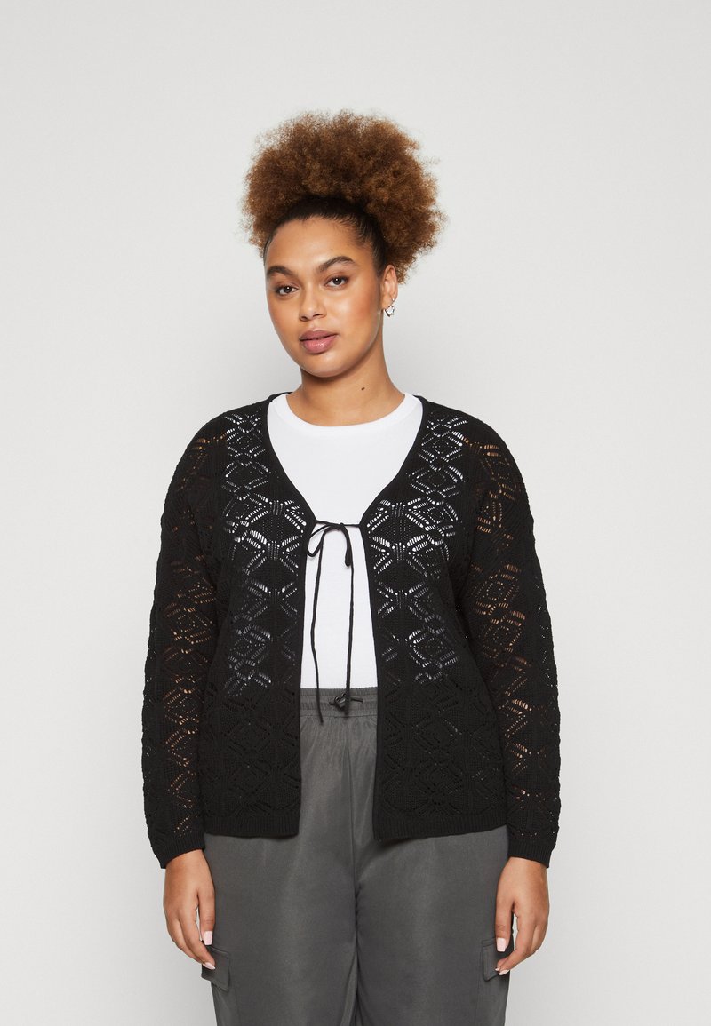 ONLY Carmakoma CARDANA LIFE V NECK CARDIGAN - Cardigan - black - Zalando.de