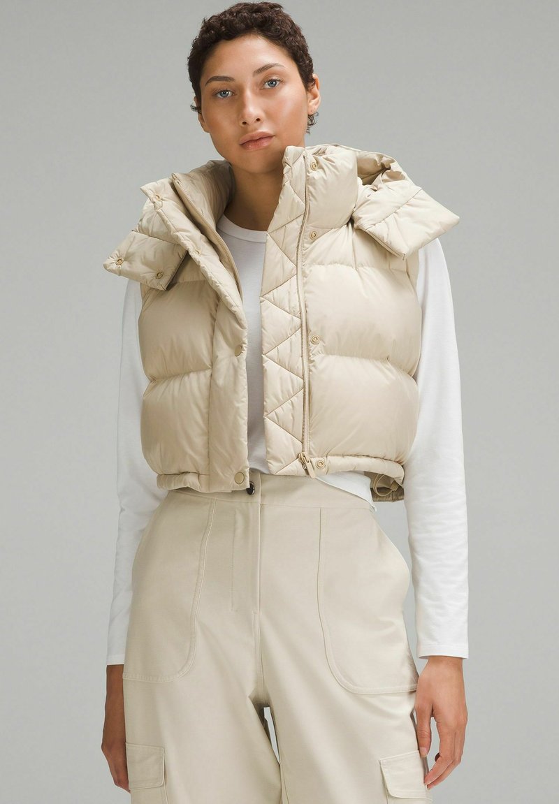 lululemon WUNDER PUFF SUPER-CROPPED - Veste sans manches - trench/kaki ...