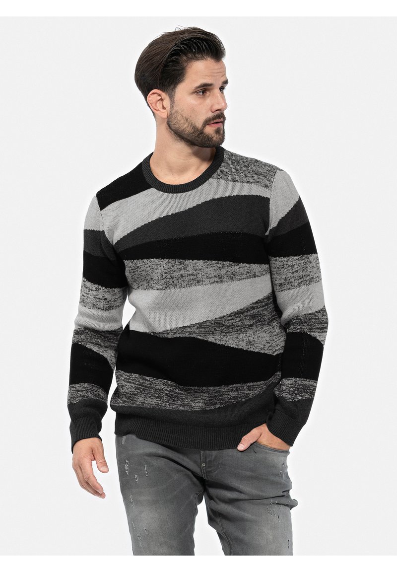 Key Largo MST SQUARE ROUND - Strickpullover - black/schwarz - Zalando.de