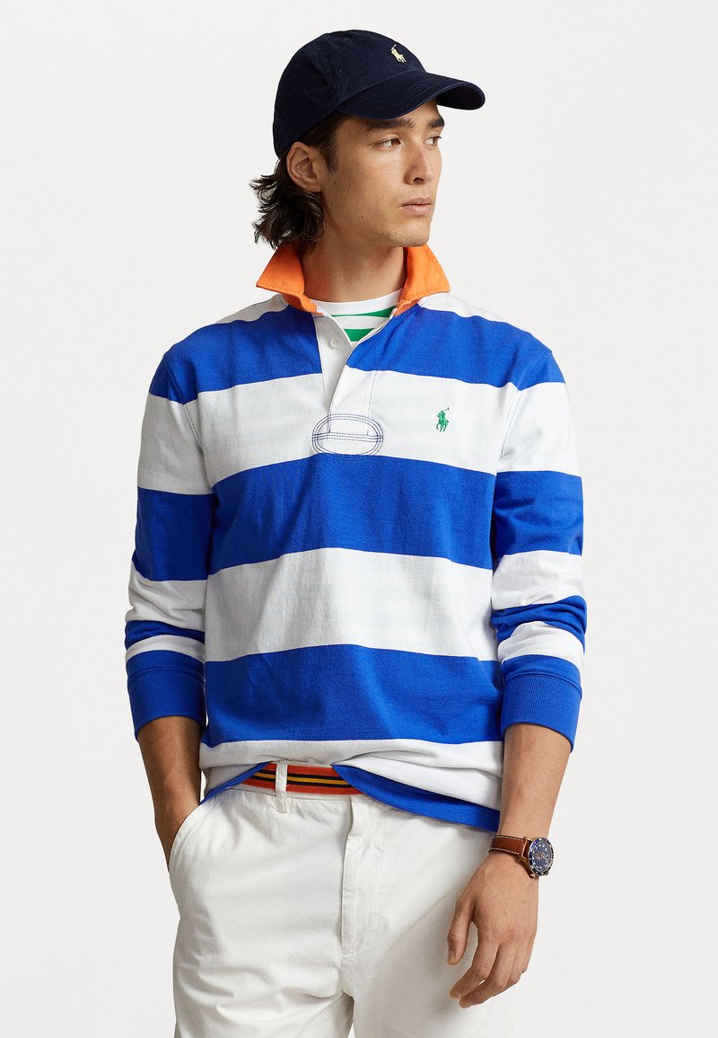 Polo Ralph Lauren LONG SLEEVE RUGBY - Polo - new iris blue/white/blu ...