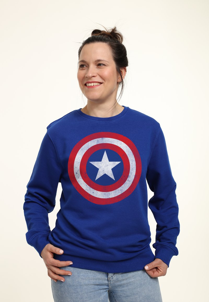 Marvel AVENGERS CLASSIC CAPTAIN - Sweater - royal blue/koningsblauw ...