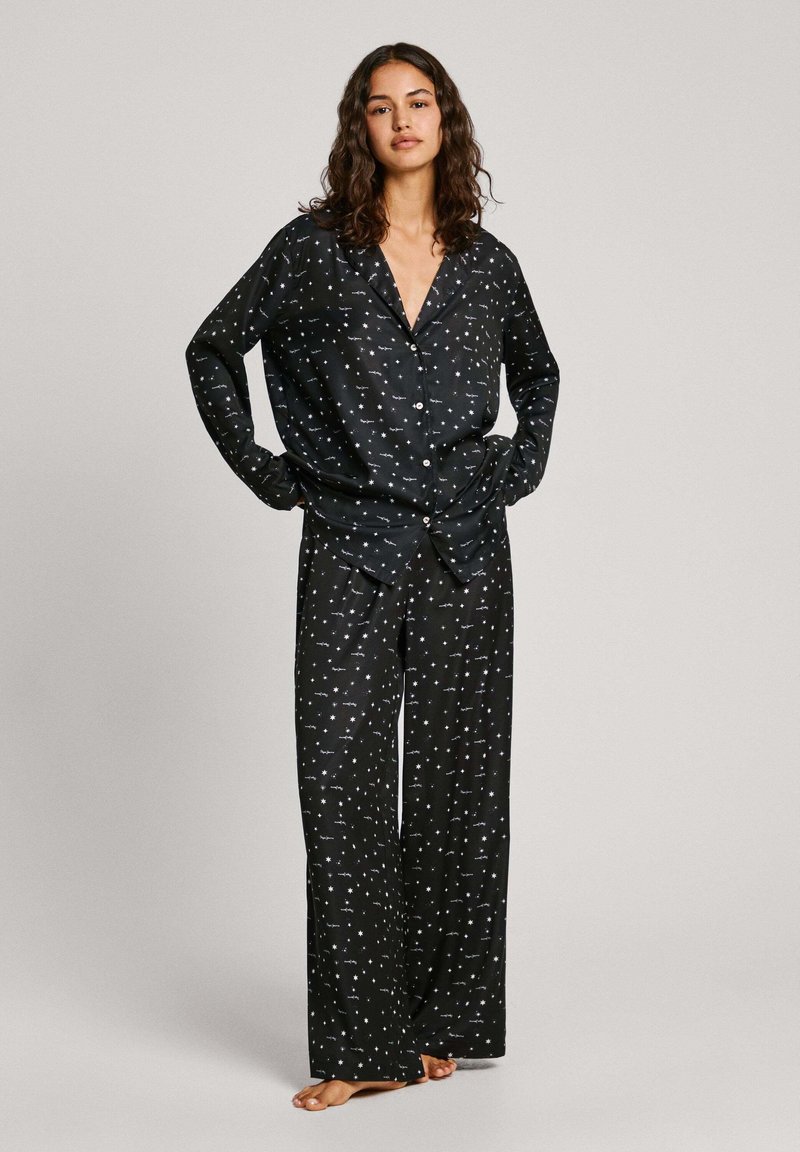 Pepe Jeans STAR SILKY PJ SET - Nattøj sæt - black/sort - Zalando.dk