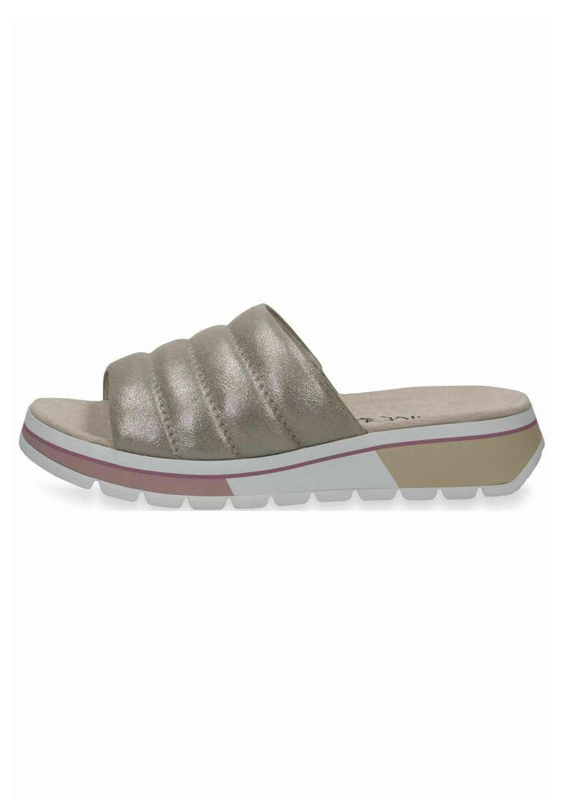 Caprice Mules - stone metallic/stone - Zalando
