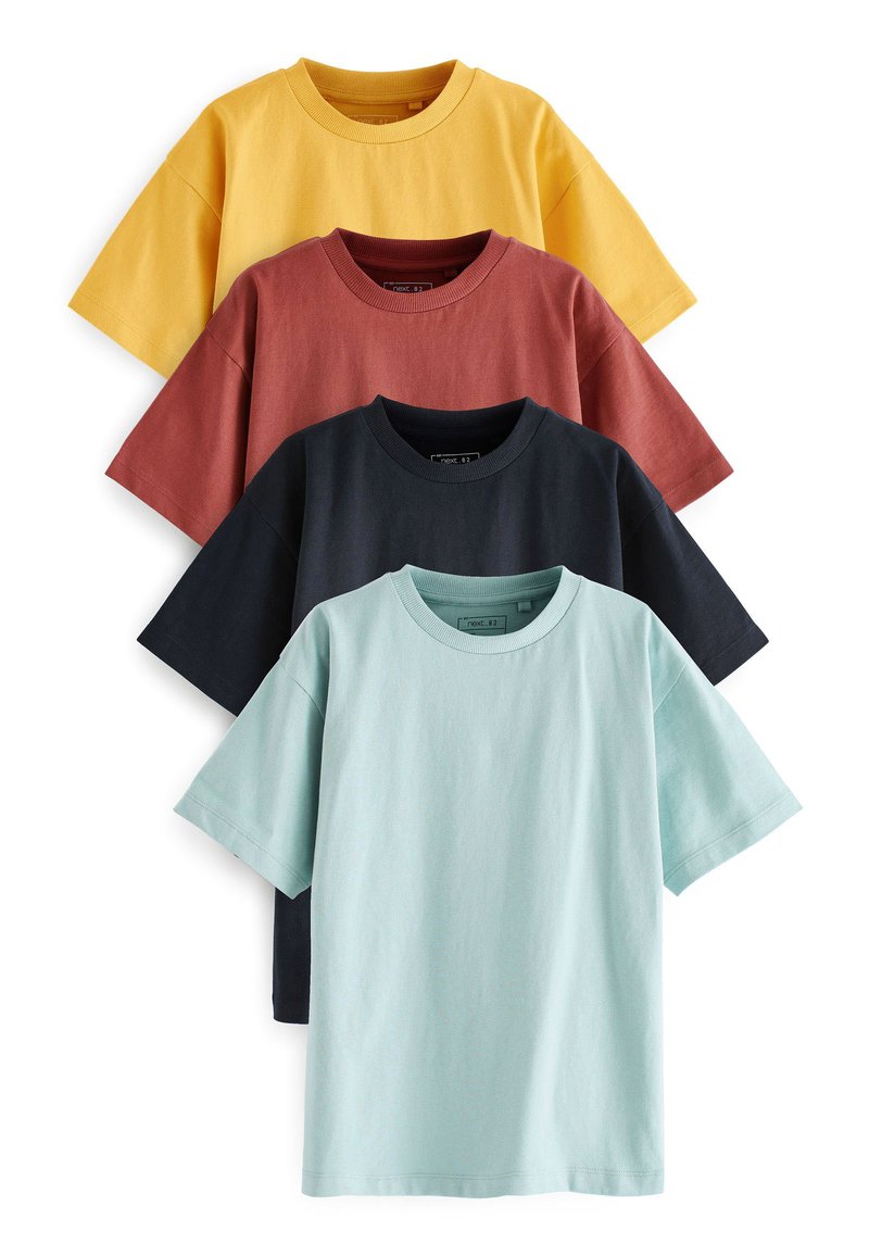 Next 4 PACK - T-Shirt basic - muted tones/gelb - Zalando.de