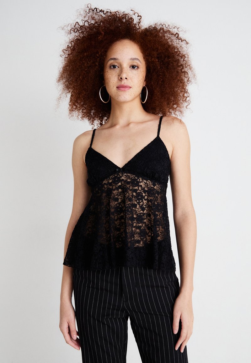 Gina Tricot SINGLET - Topper - black/svart - Zalando.no
