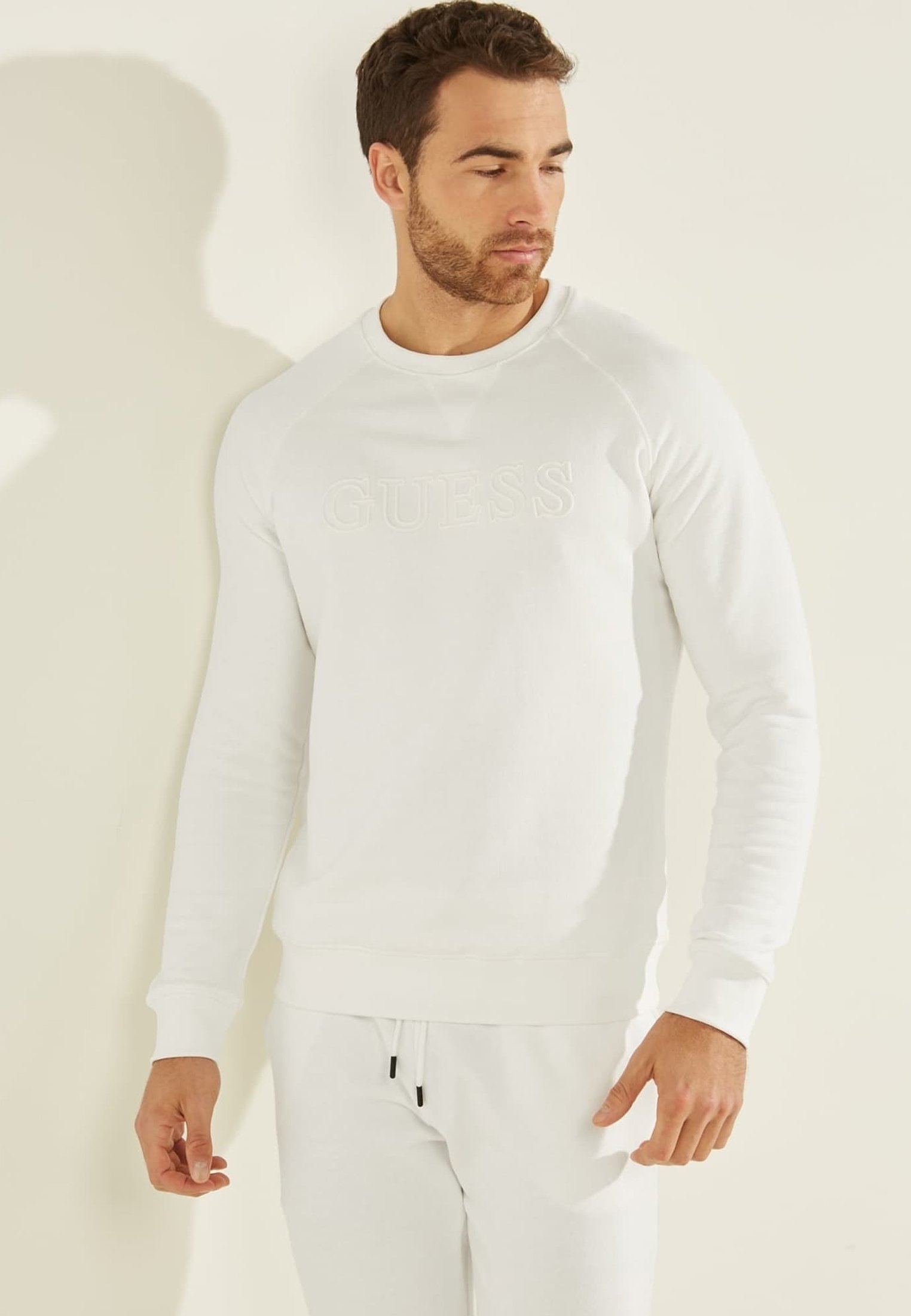 Guess FRONTLOGO - Sweatshirt - weiß - Zalando.ch