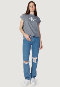 Calvin Klein Jeans ARCHIVAL MONOLOGO - T-shirt print - grey/grijs - Zalando.be