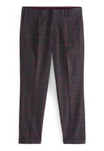 Next TRIMMED CHECK CHINO TROUSERS SLIM FIT - Chino - navy blue burgundy ...
