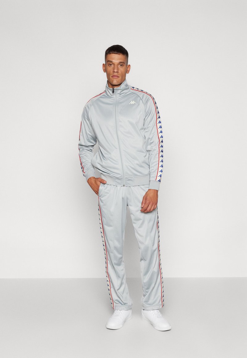Kappa SET - Tracksuit - grey/white/antique red/grey - Zalando.co.uk