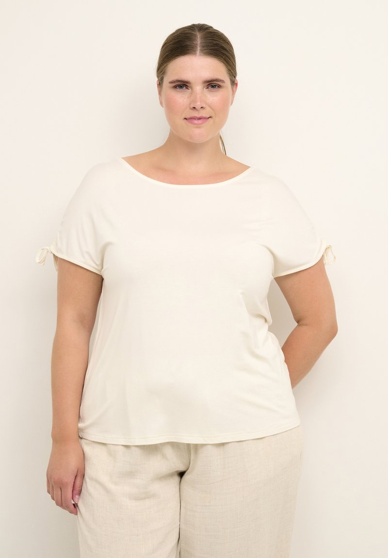 Kaffe Curve KCNANJA - Camiseta básica - chalk/crema - Zalando.es