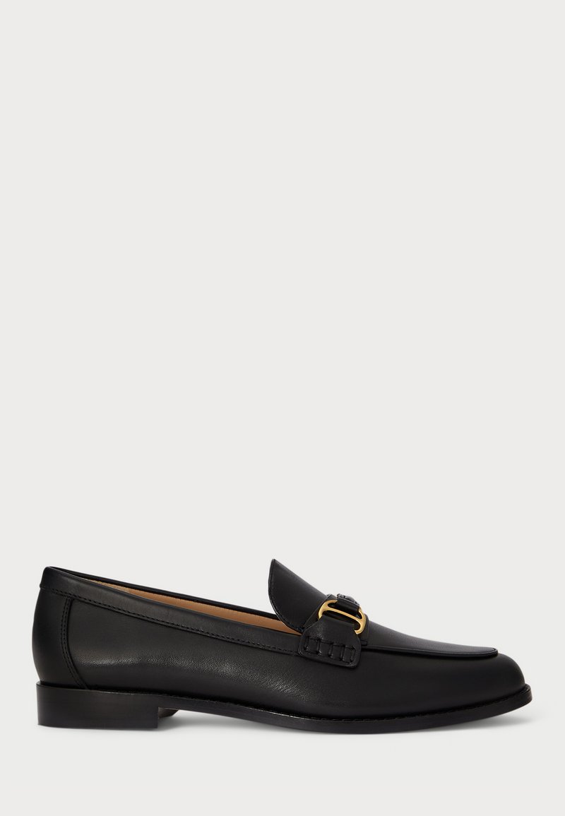 Lauren Ralph Lauren TASHA LEATHER LOAFER - Slipper - black/schwarz ...