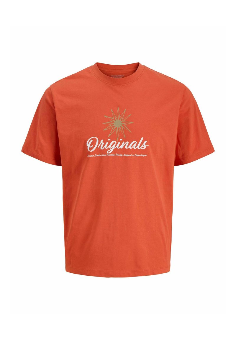 Jack & Jones RUNDHALSAUSSCHNITT - T-shirts print - summer fig/okker ...