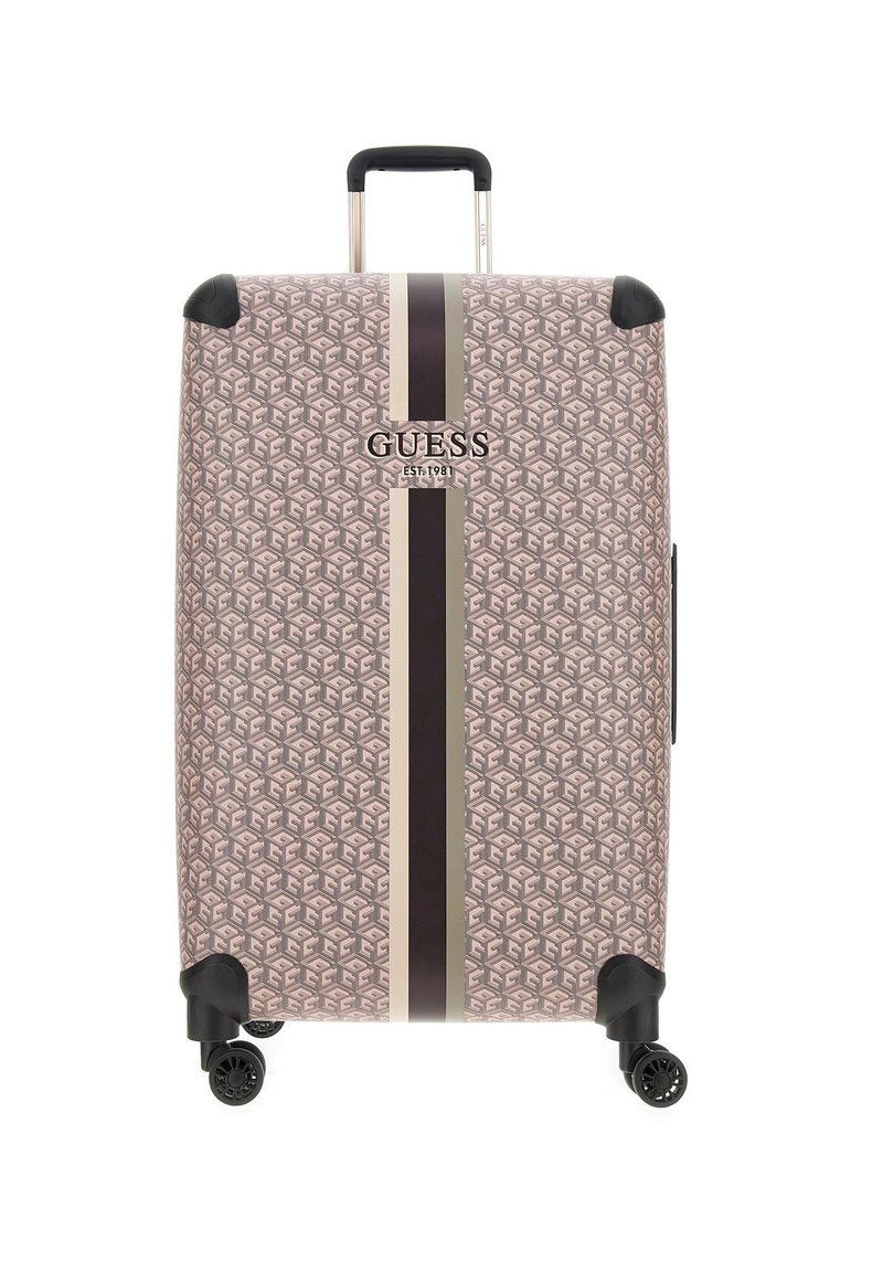 Guess WILDER G CUBE LOGO - Wheeled suitcase - rosa multi/light pink ...