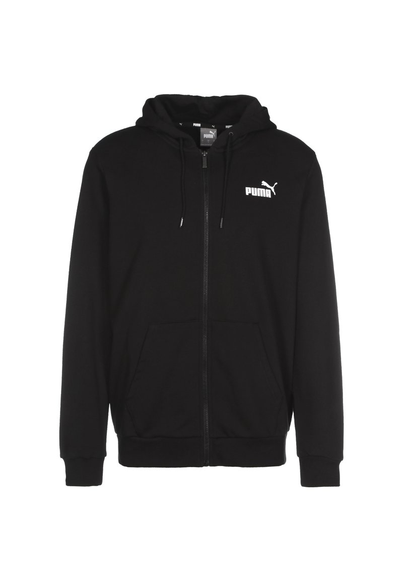 Puma LOGO - Vetoketjullinen college - black/musta - Zalando.fi