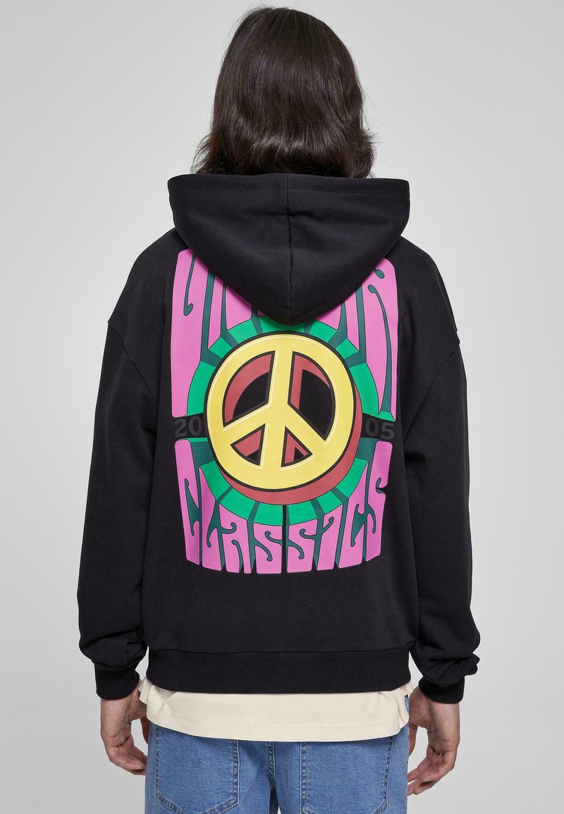 Urban Classics BIG PEACE HOODY - Jersey con capucha - black/negro ...