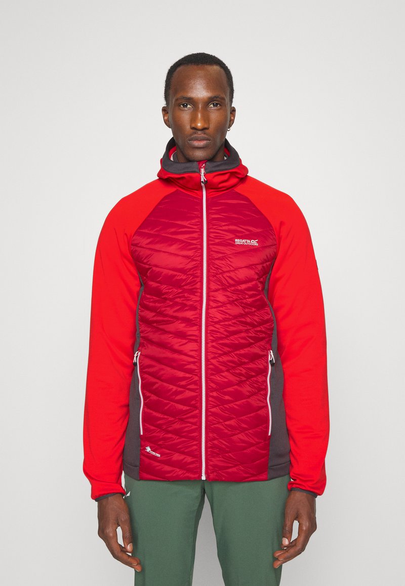 Regatta ANDRESON HYBRID - Běžecká bunda - dark red/chin red/červená ...
