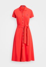 Polo Ralph Lauren SHORT SLEEVE DAY DRESS - Robe chemise - bright hibiscus/rouge - ZALANDO.FR