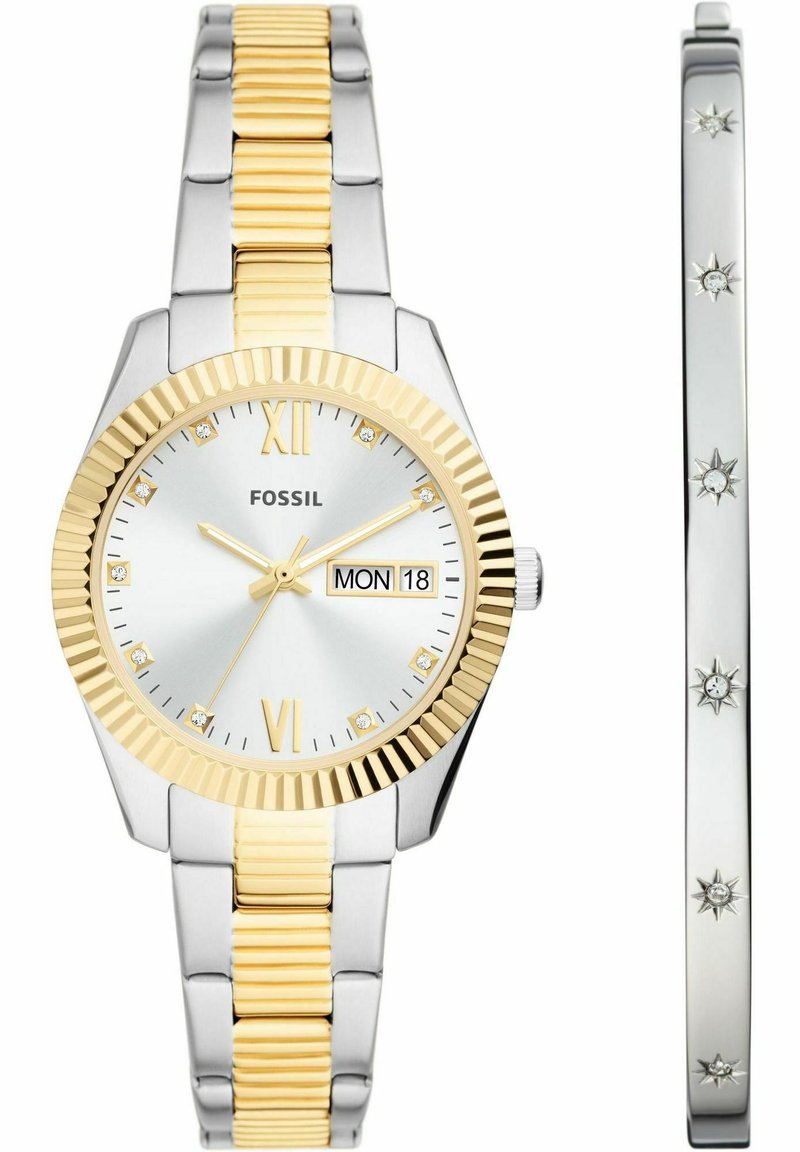 Fossil Scarlette Set Uhr Silber Goldfarben Zalando De