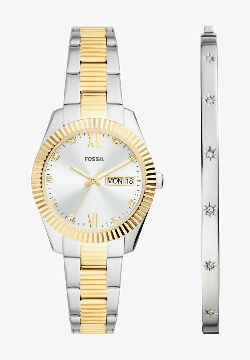 Fossil Scarlette Set Uhr Silber Goldfarben Zalando De