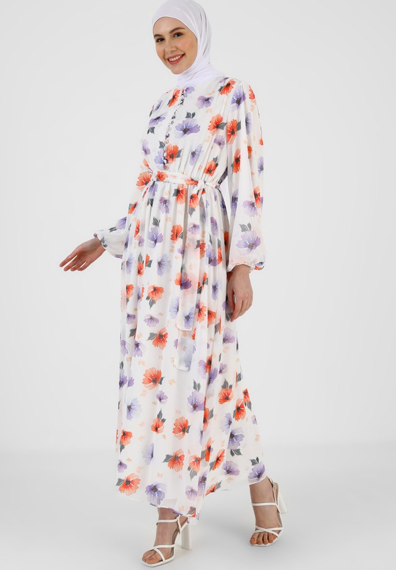 Modanisa CREW NECK MODEST REFKA - Maxi dress - multi-coloured/white ...