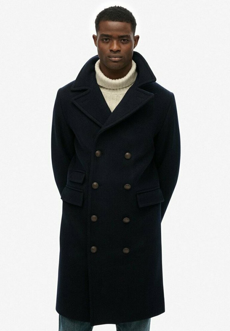 Superdry & Co THE MERCHANT STORE LONG - Classic coat - eclipse navy ...