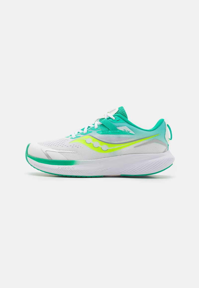 Saucony RIDE 15 UNISEX - Løpesko for vei - white/green/hvit - Zalando.no