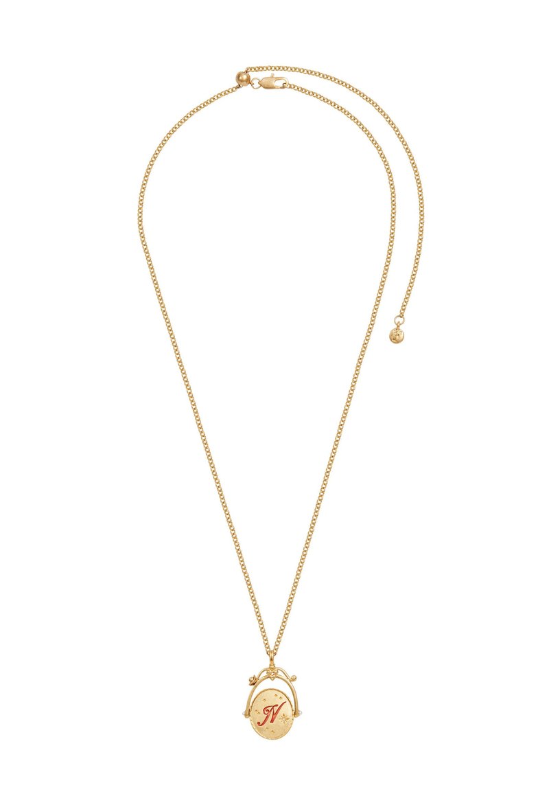 FABLE ENGLAND N INITIAL NASTURTIUM SPINNER CHAIN - Necklace - gold ...