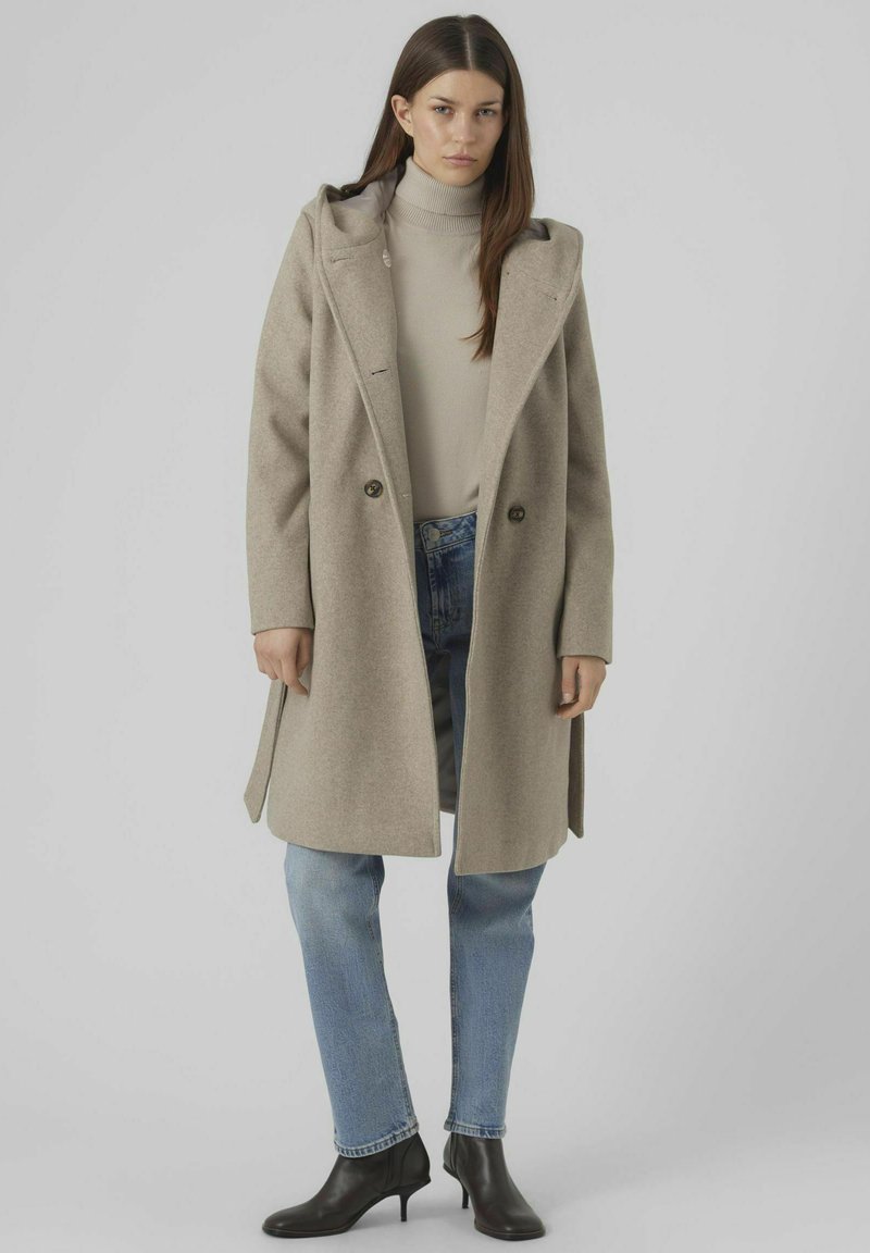 Vero Moda - Krótki płaszcz/beżowy - Zalando.pl