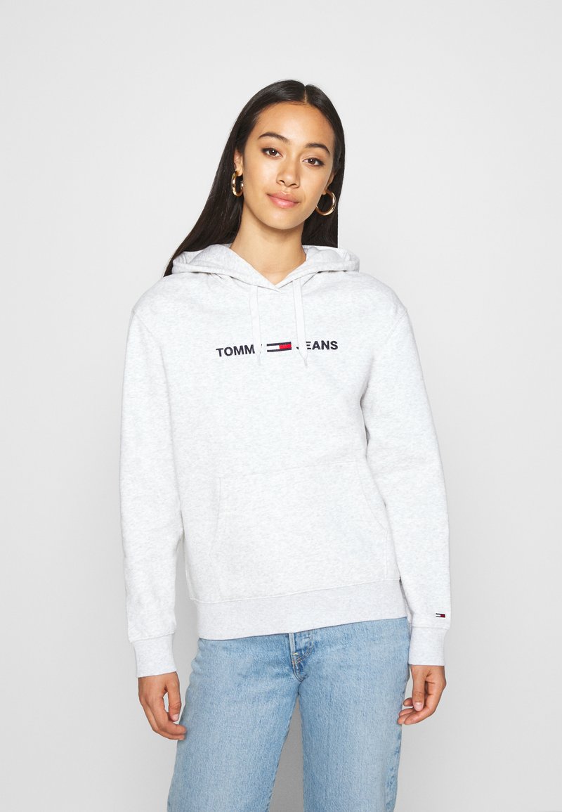 Tommy Jeans LINEAR LOGO - Kapuzenpullover - silver grey/hellgrau - Zalando.de