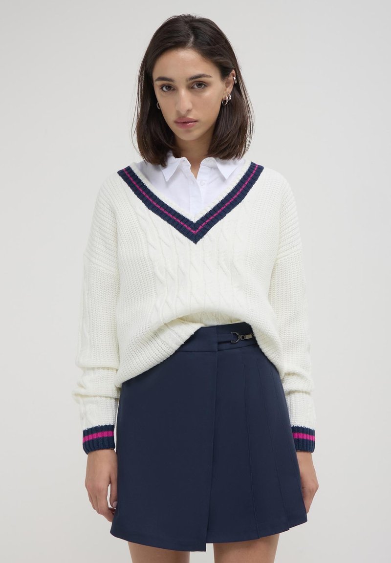 Calliope PROFILI CAMPUS - Pullover - blanc/écru - ZALANDO.FR